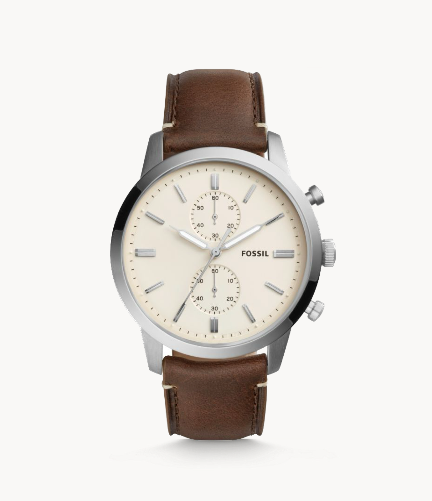 Fossil Townsman Chronograph Silver-Tone Stainless Steel Watch | Time Vault